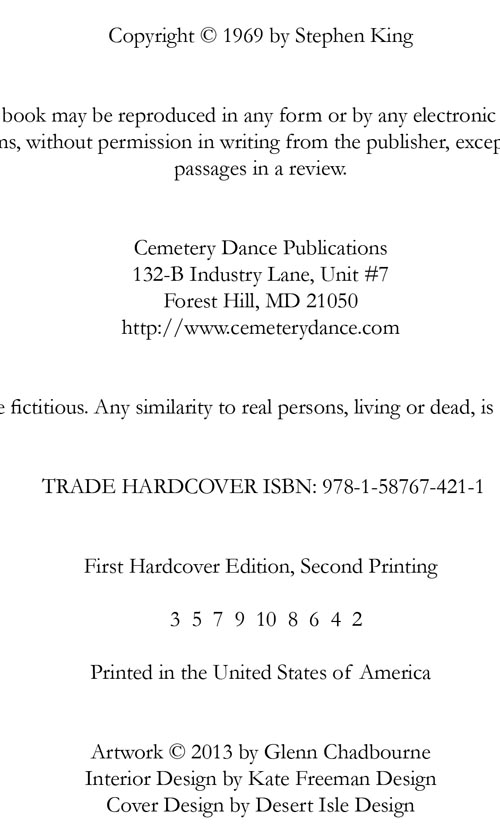 Second Printing For The Dark Man by Stephen King – Brian James Freeman